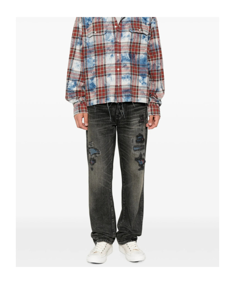 PURPLE BRAND PURPLE BRAND Belt-Loop Patchwork Jeans